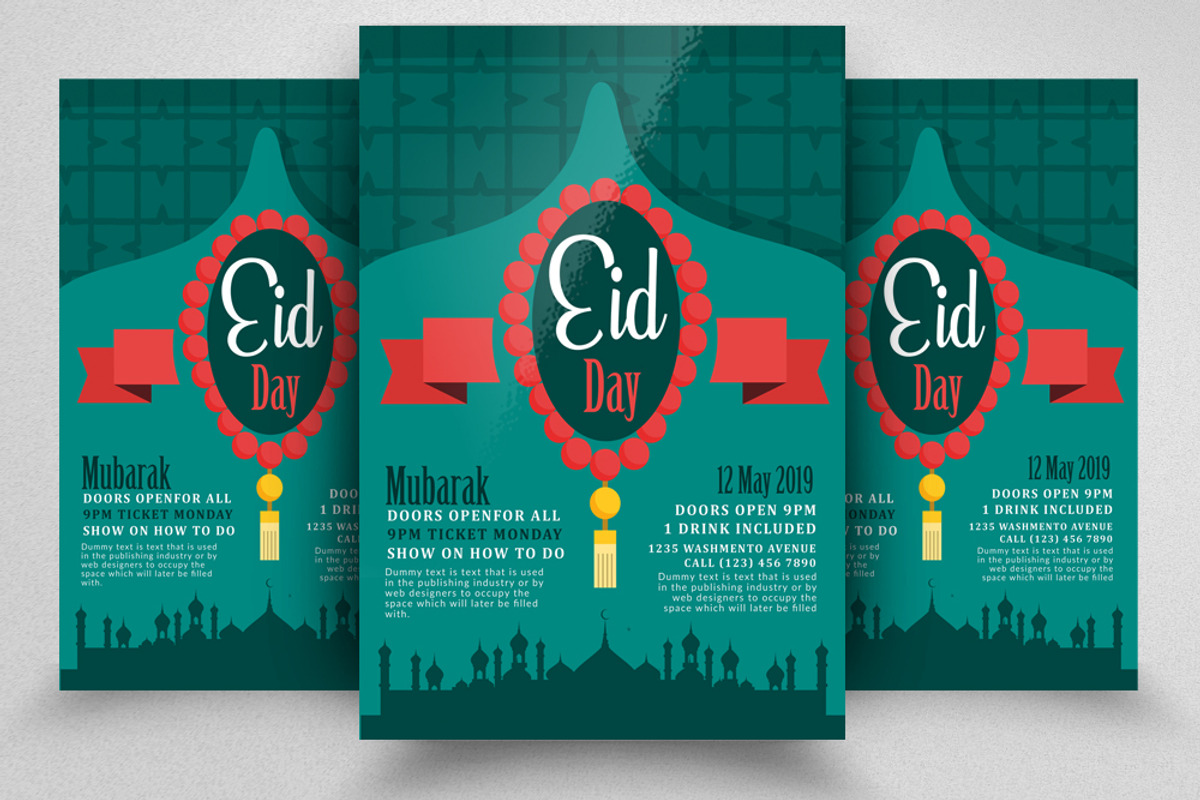 Eid Festival Flyer Template, a Flyer Template by Business Flyers