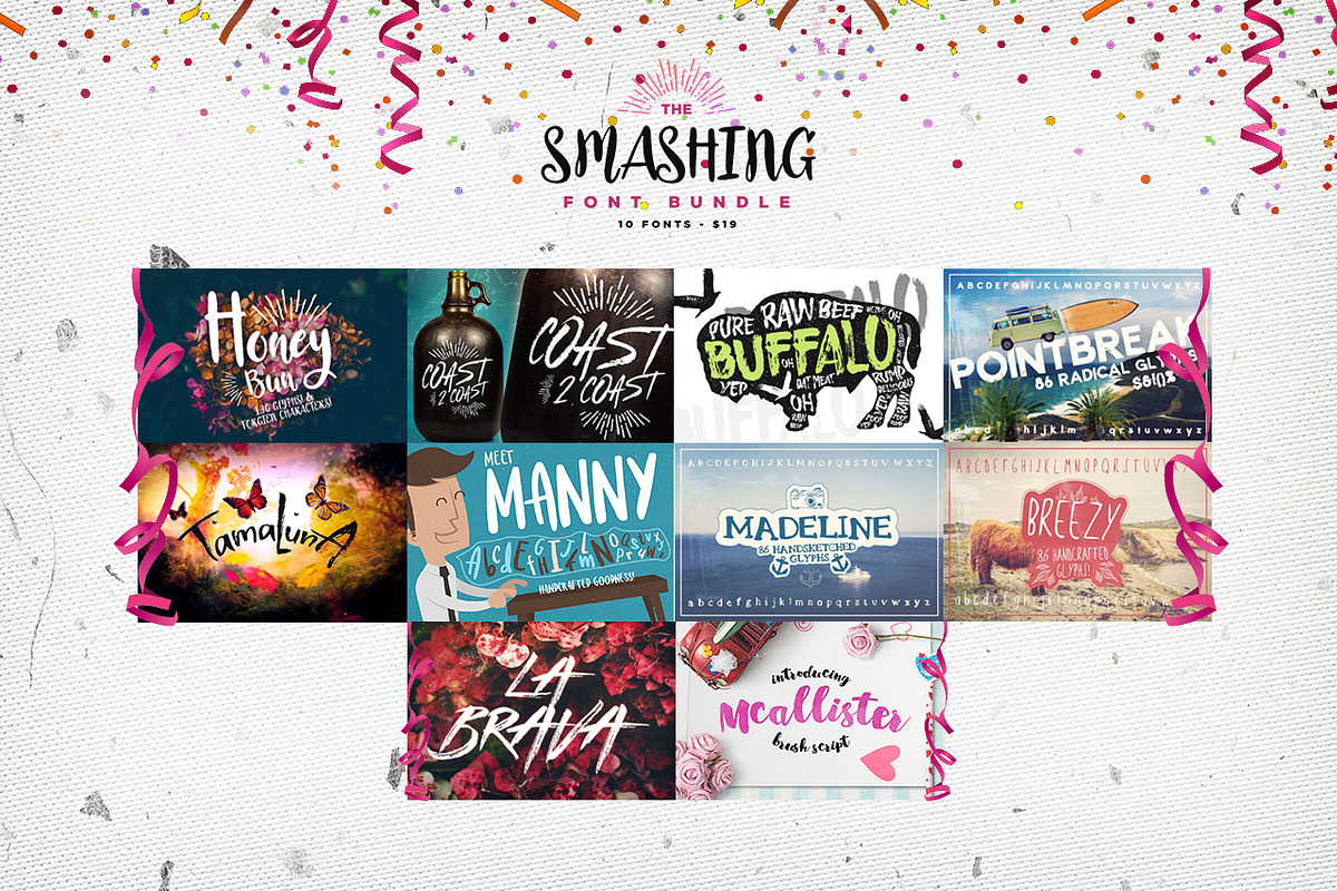 The Smashing Font Bundle, a Font by Layerform Design Co.