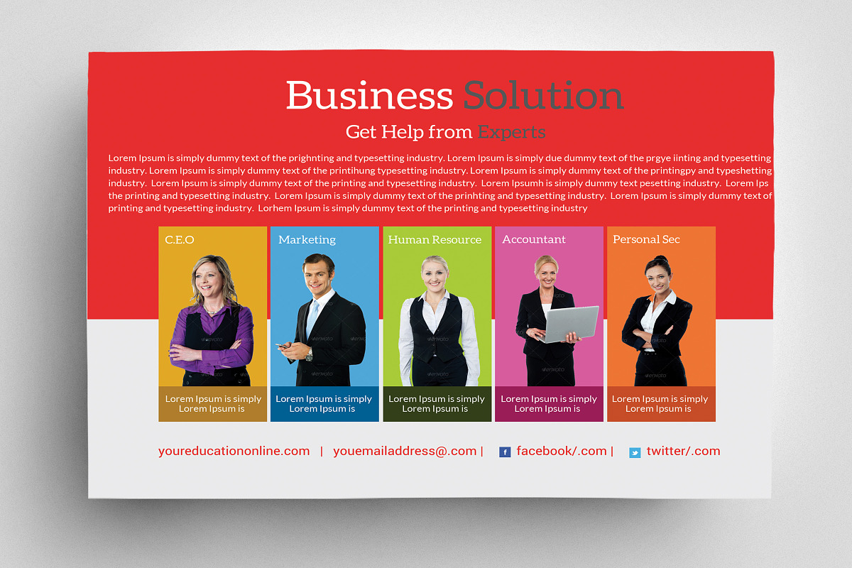 Business Horizontal Flyer Template, a Flyer Template by Psd Templates