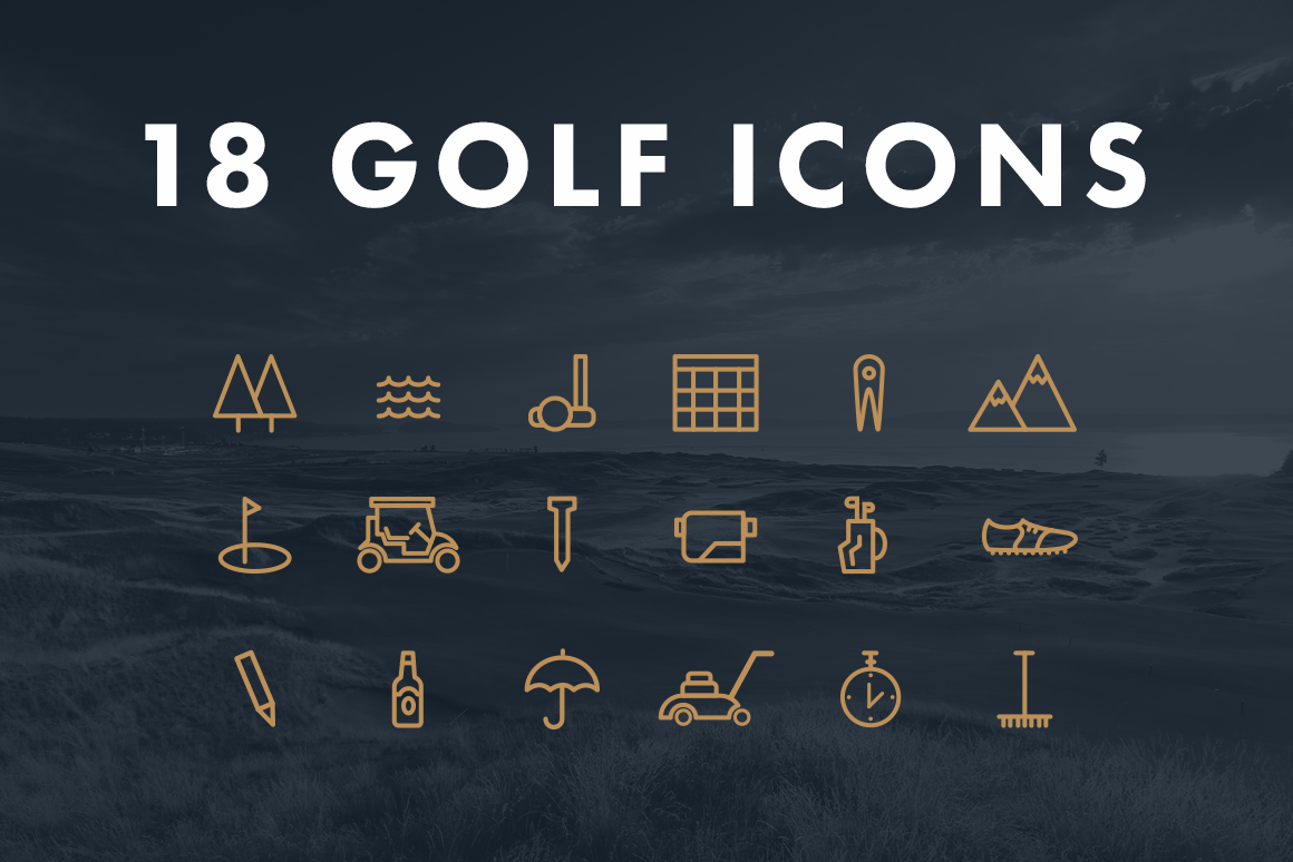 Golf Icons, an Icon by Ruiz Creative | Creative Market