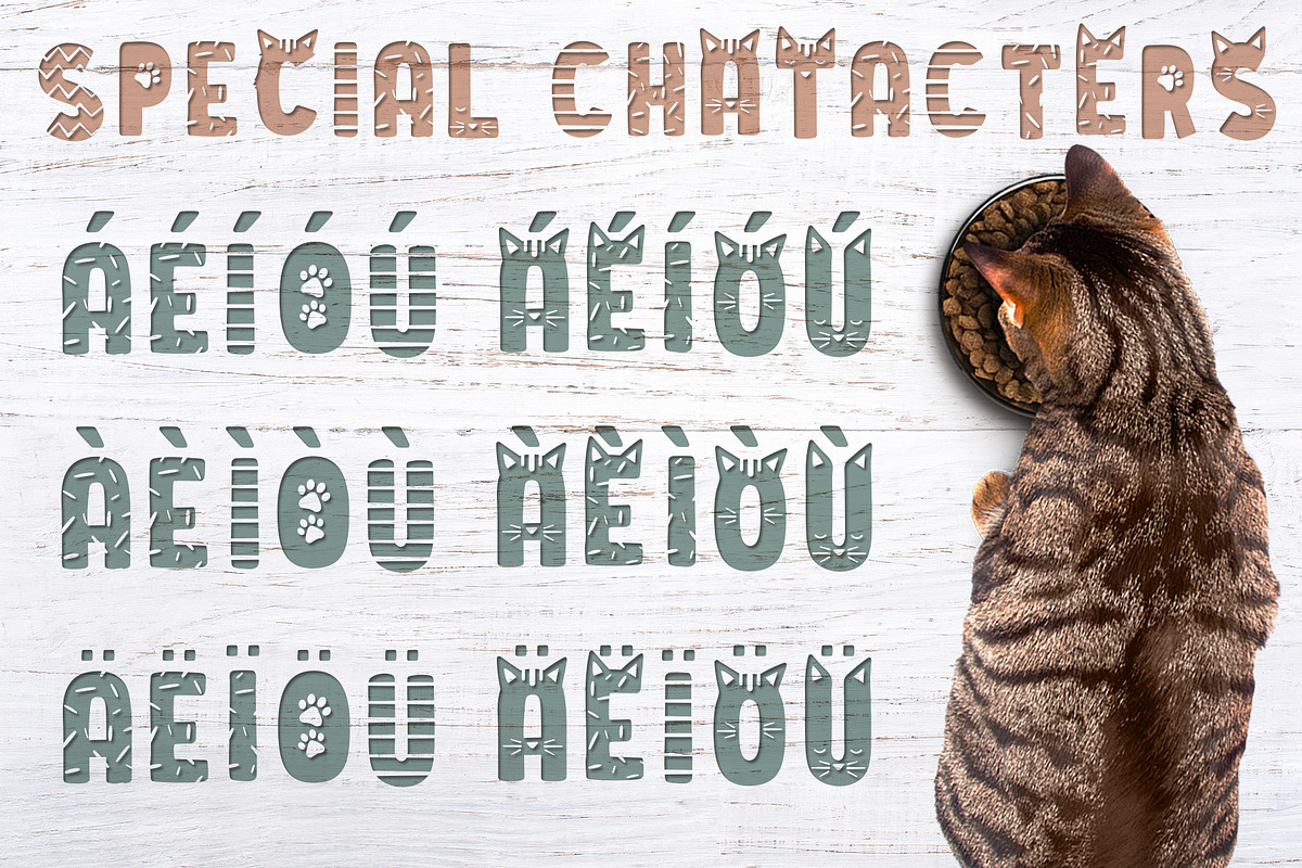 Cat Lady - Cat font, a Font by arausidp | Creative Market