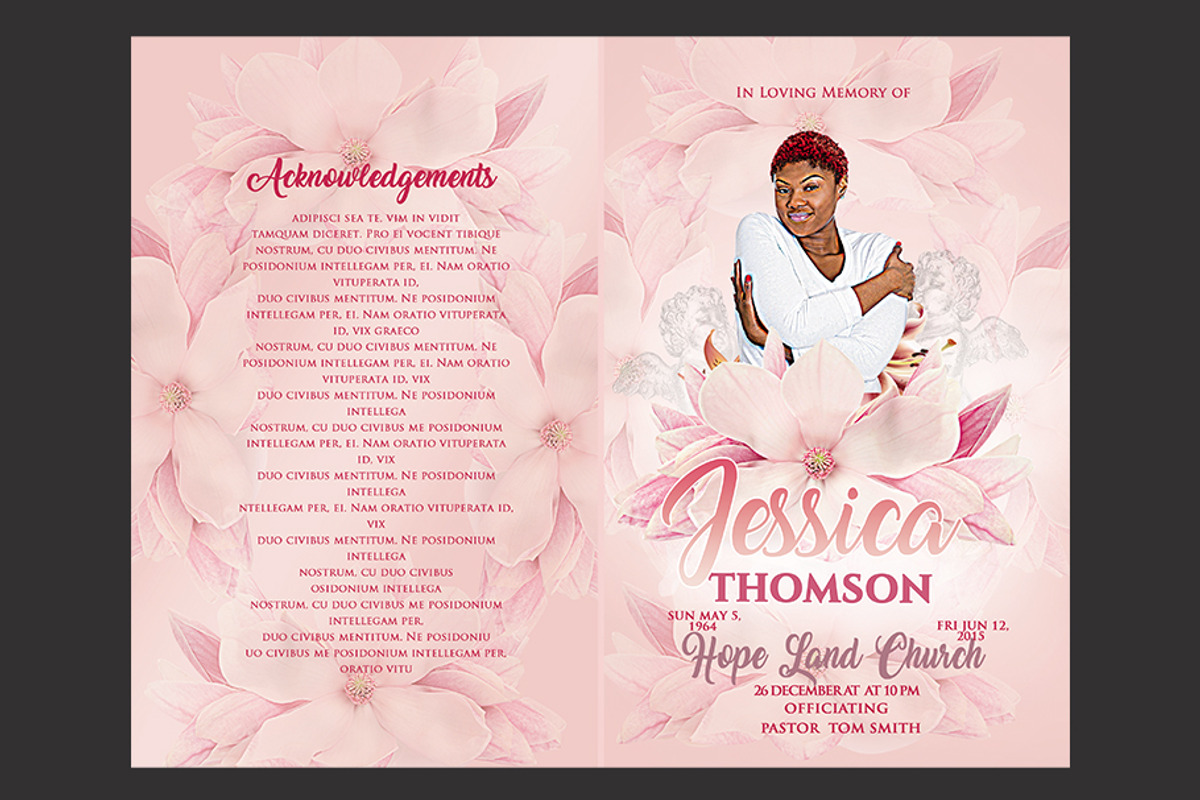 Funeral Porgram Template, a Flyer Template by DSGraphicDesign