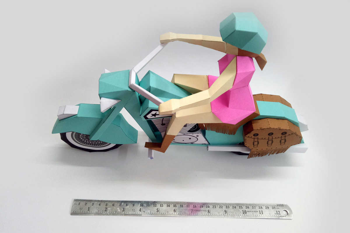 DIY Bike with Rider, a Templates & Theme by PAPER amaze