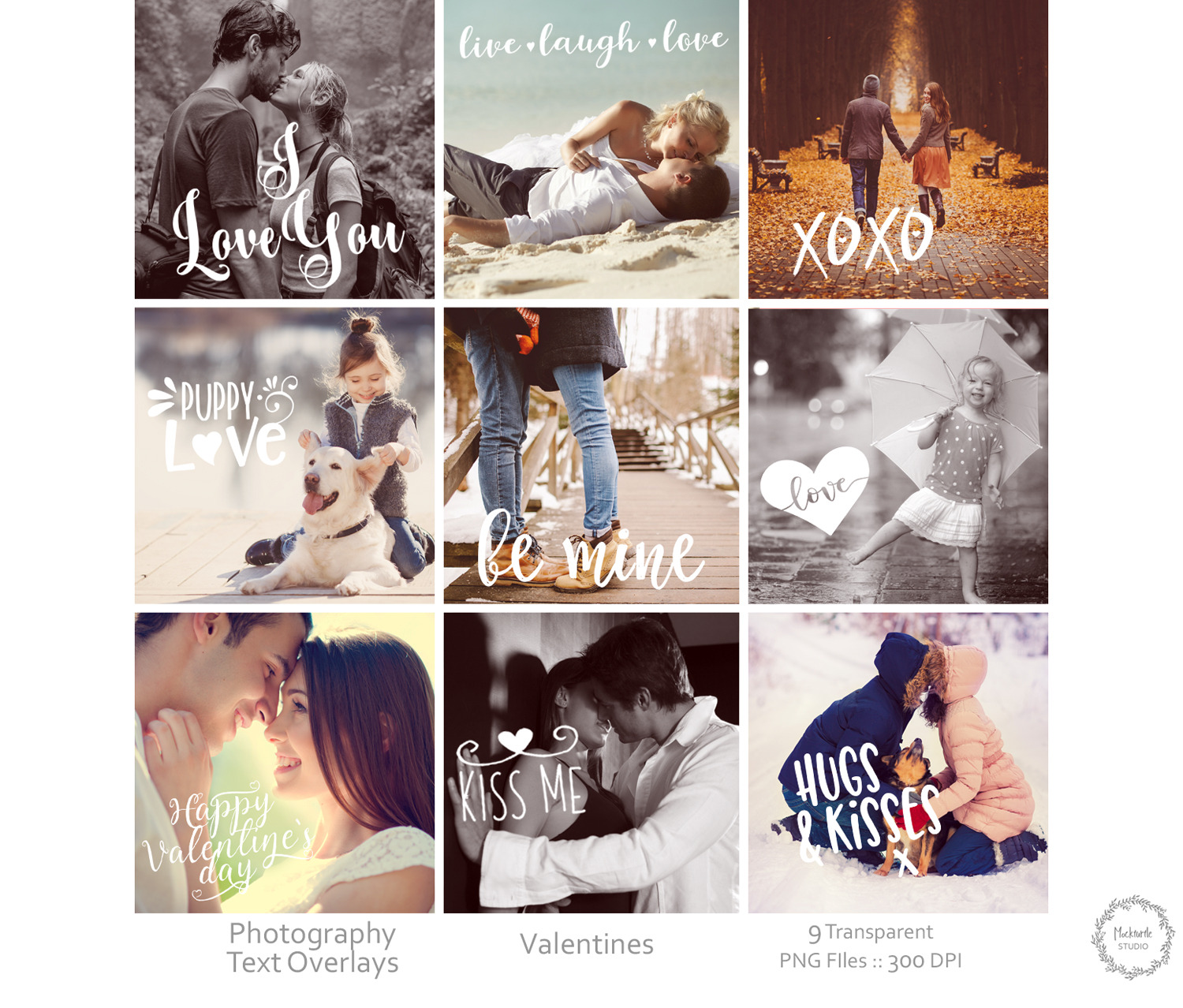 Wedding - Love Text Photo Overlays, a Brushes & More by MockTurtleStudio