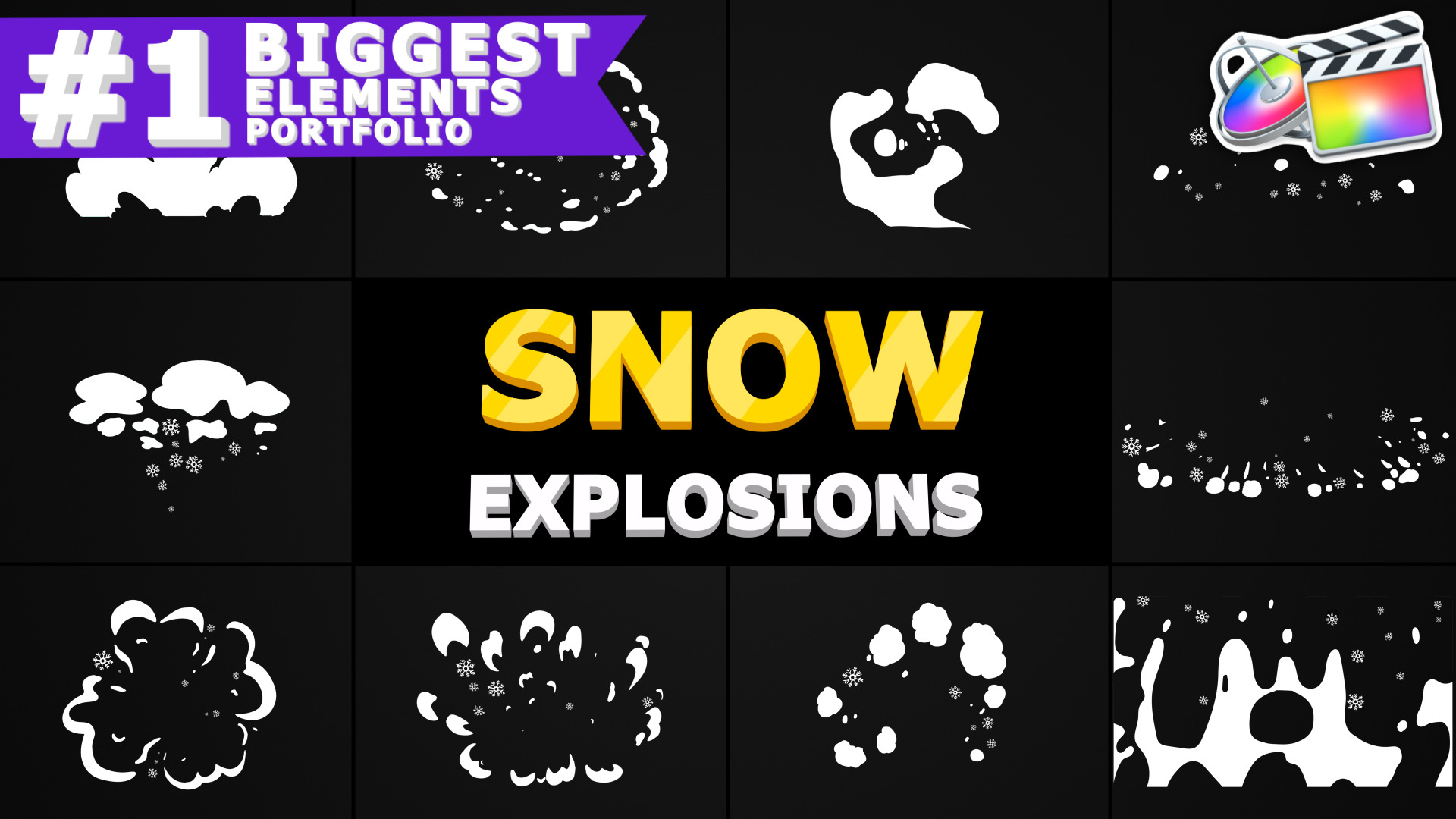 Cartoon Snow Explosions | FCPX | Creative Market