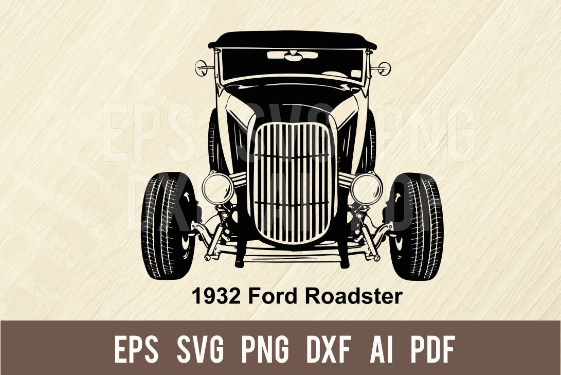 Ford Roadster 1932 Classic Car SVG | Illustrations ~ Creative Market