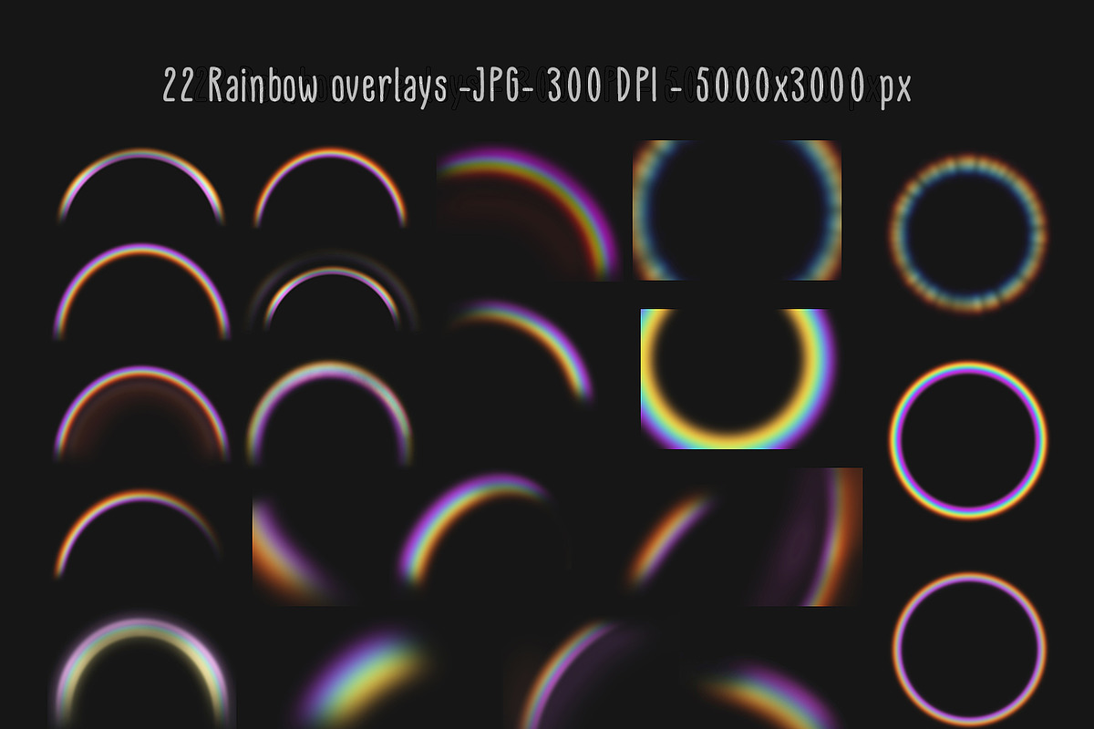 Rainbow overlays & textures, a Texture Graphic by MixPixBox