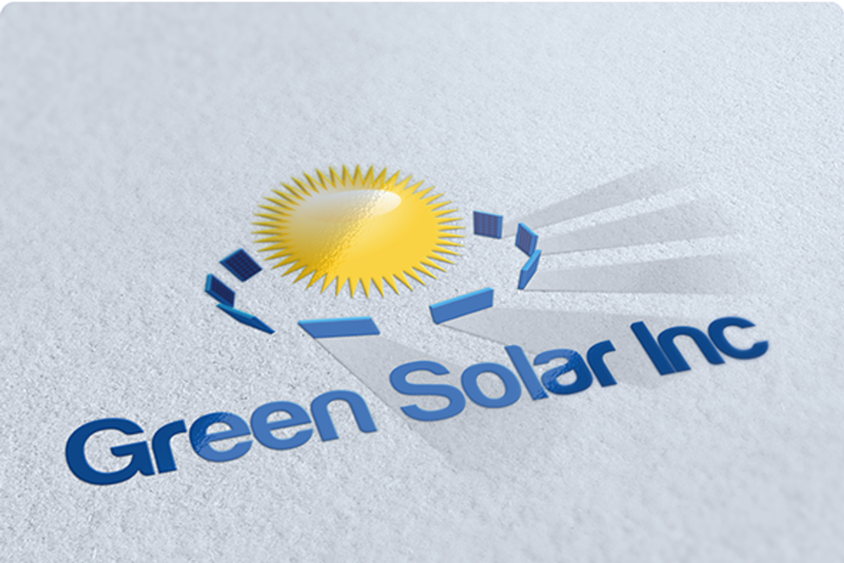 Green Solar Logo Design, a Branding & Logo Template by free2fonts