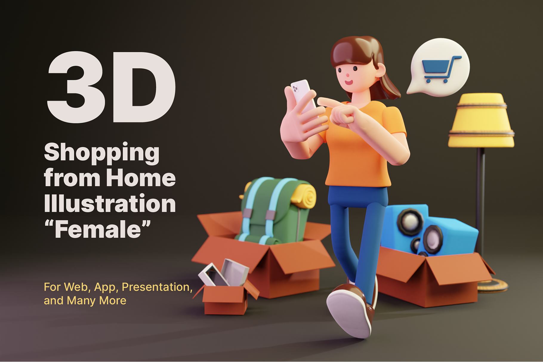 3D Shopping from Home - Female, an Object 3D Model by SLAB! Design
