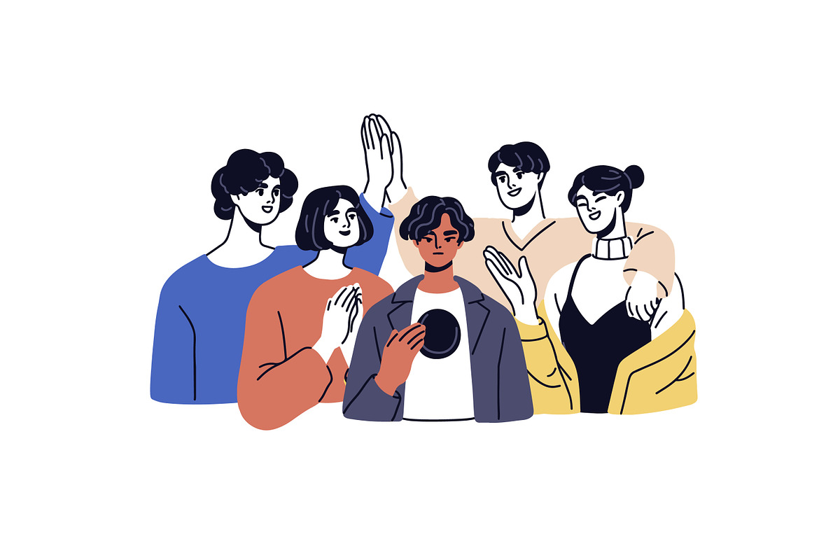 Loneliness, psychology concept set, a Person Illustration by Good Studio