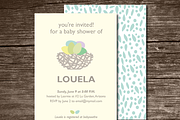 Baby Shower Invitation nest, an Invitation Template by aticnomar