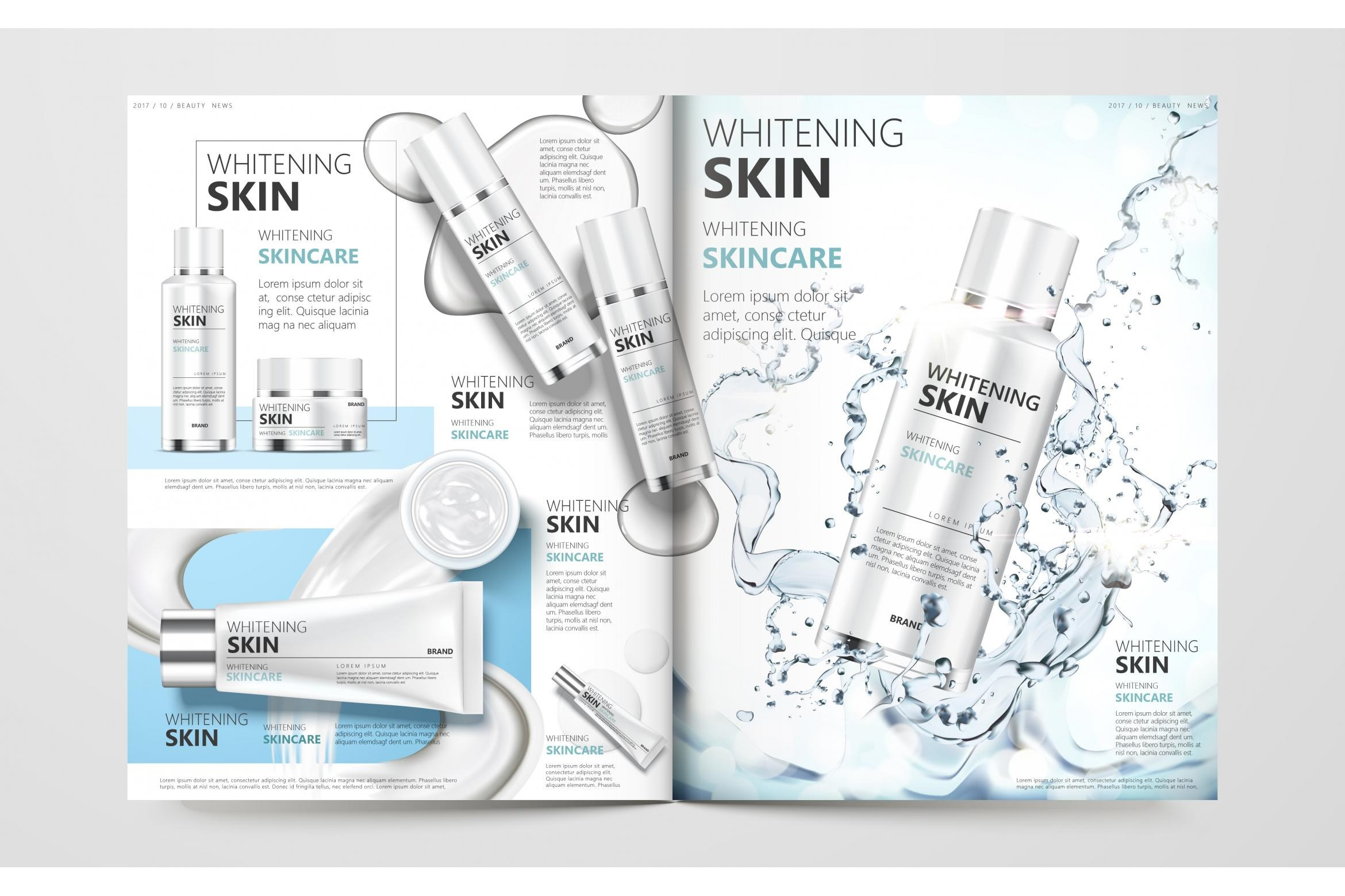 Skincare magazine template, a Magazine Template by TotallypicRF
