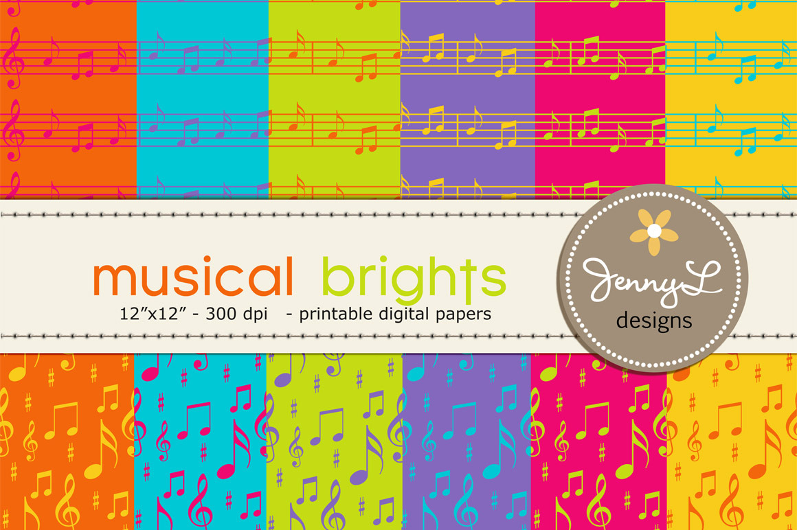 Music Digital Papers | Graphic Patterns ~ Creative Market