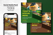 Food Menu Social Media Post Template, a Social Media Template by yuanesei
