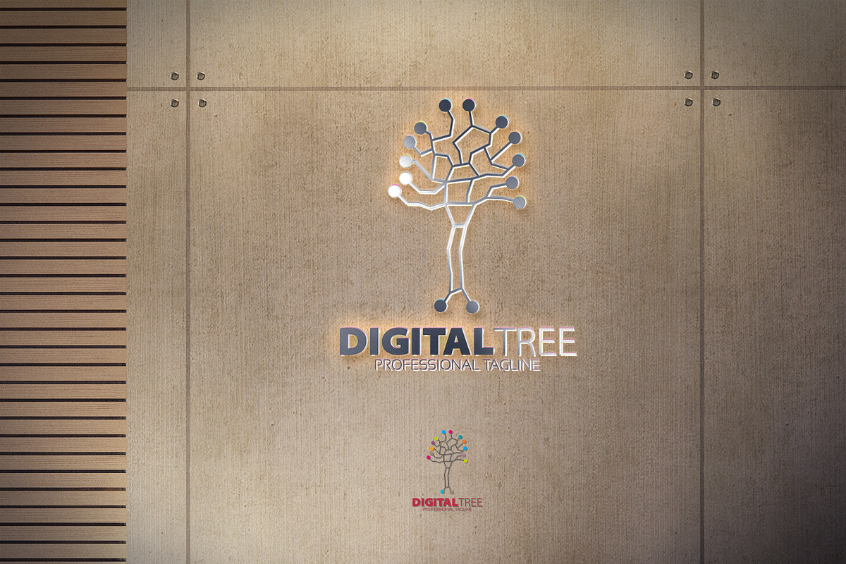Digital Tree Logo, a Branding & Logo Template by essegraphic