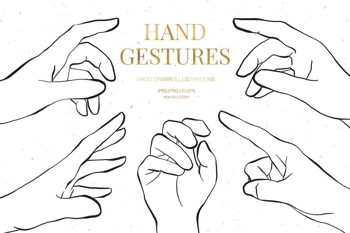 Hand Gestures Illustrations, a Person Illustration by GVGraphics