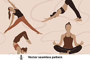 Yoga poses seamless pattern | Graphic Patterns ~ Creative Market