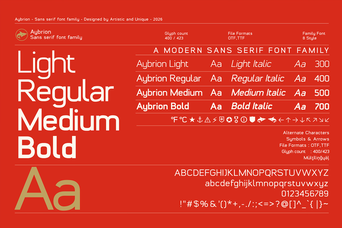 Aybrion - Sans Serif Font Family