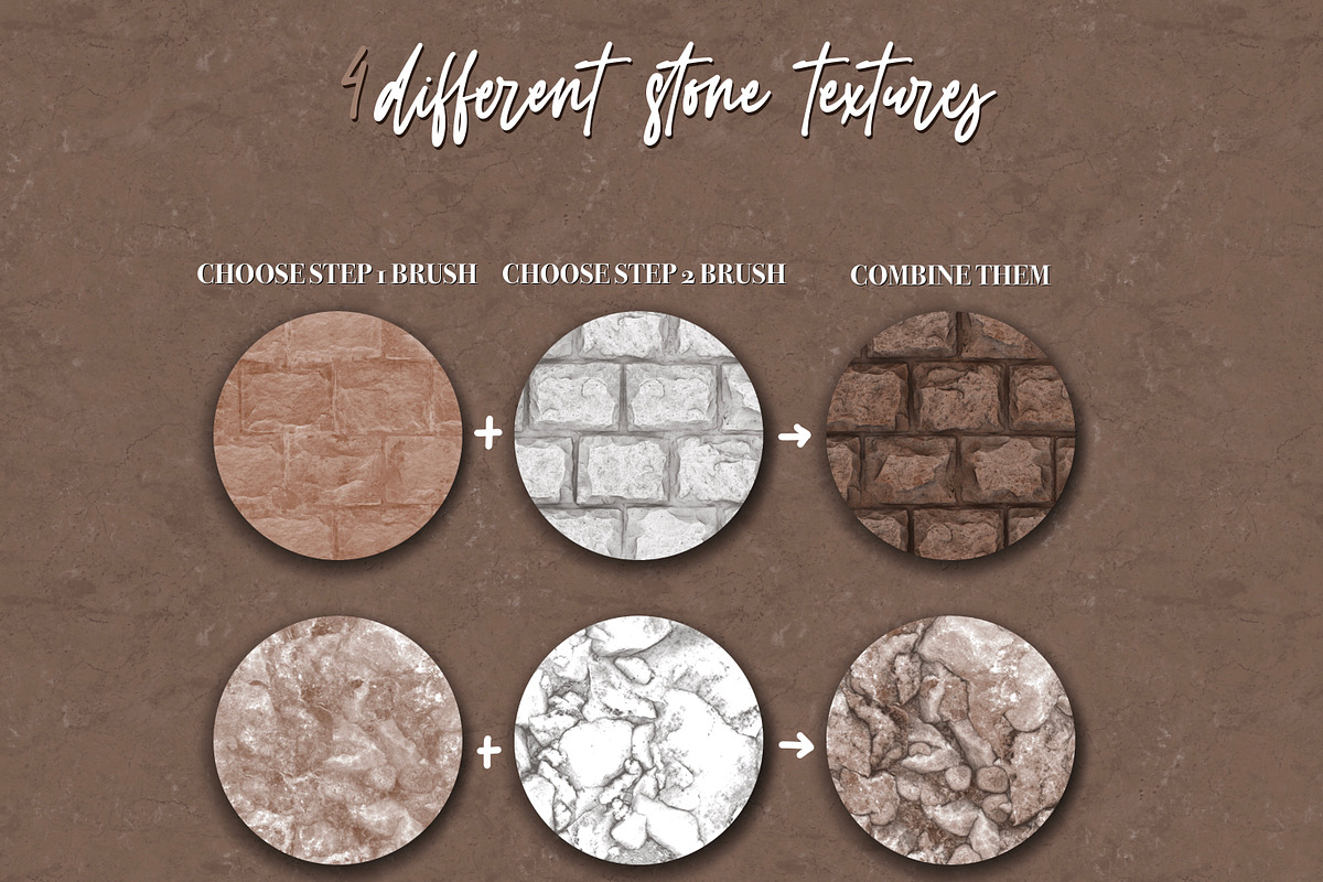 Procreate stone texture brushes, a Brush Add-On by PDknyStudio