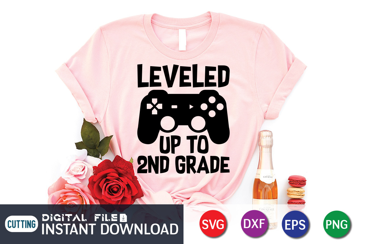 Leveled Up to 2nd Grade SVG, an Education Illustration by FunnySVGCrafts