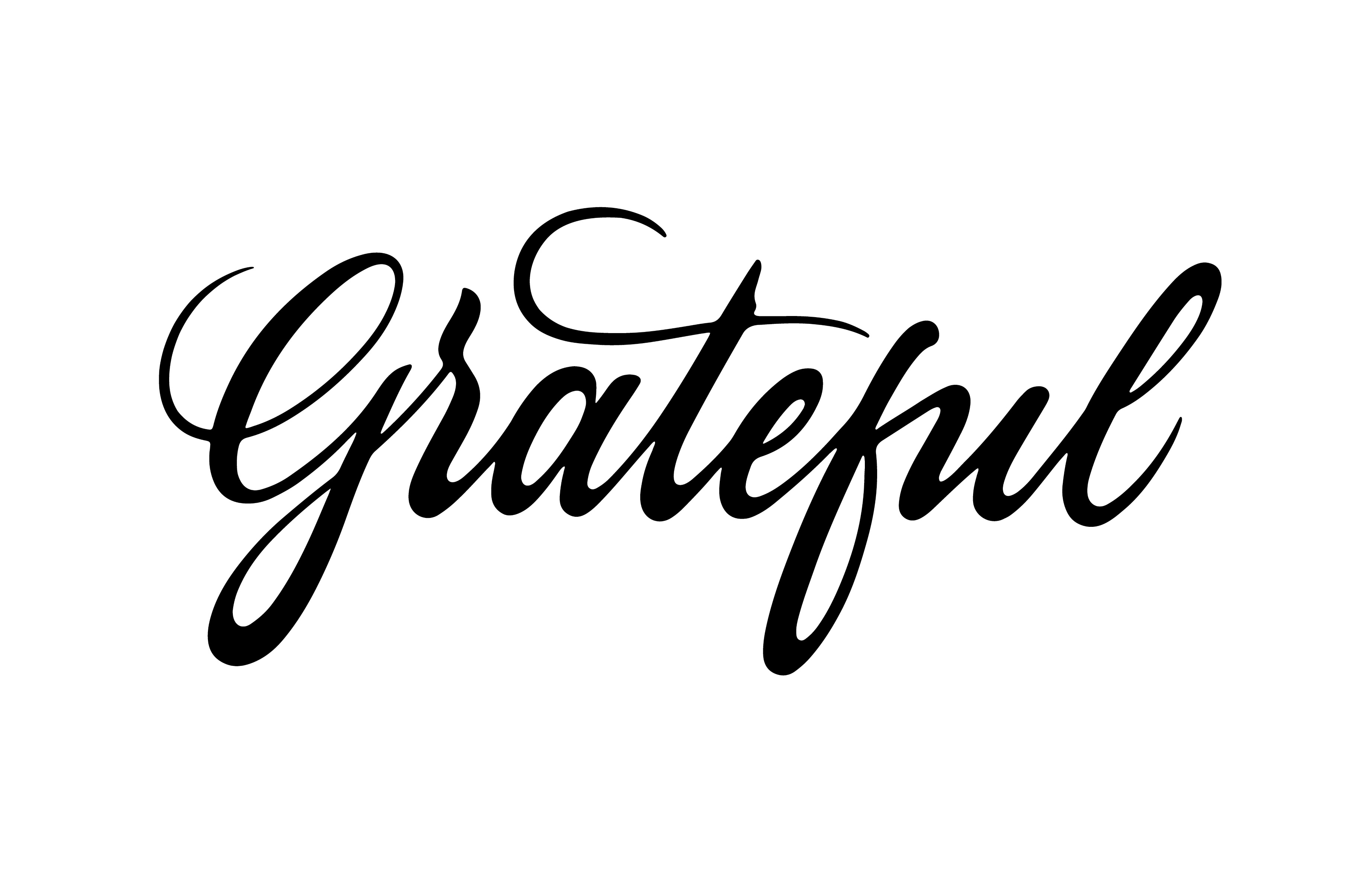 Grateful vector lettering, a Branding & Logo Template by Zagach Letters