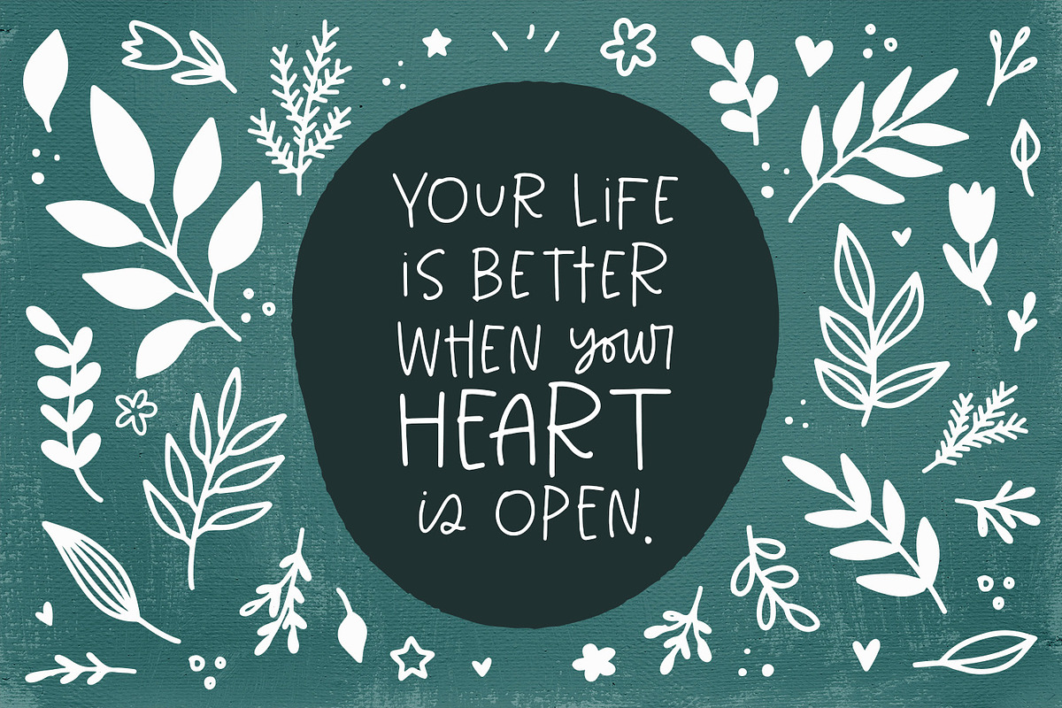 Always & Forever Type + Dingbats, a Sans Serif Font by Callie Rian & Co.
