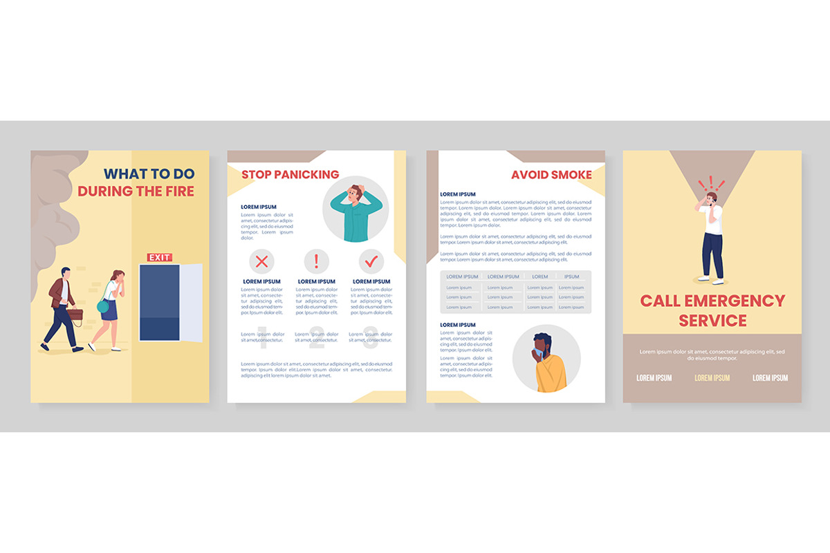 What to do during fire brochure, a Brochure Template by IMG visuals ...