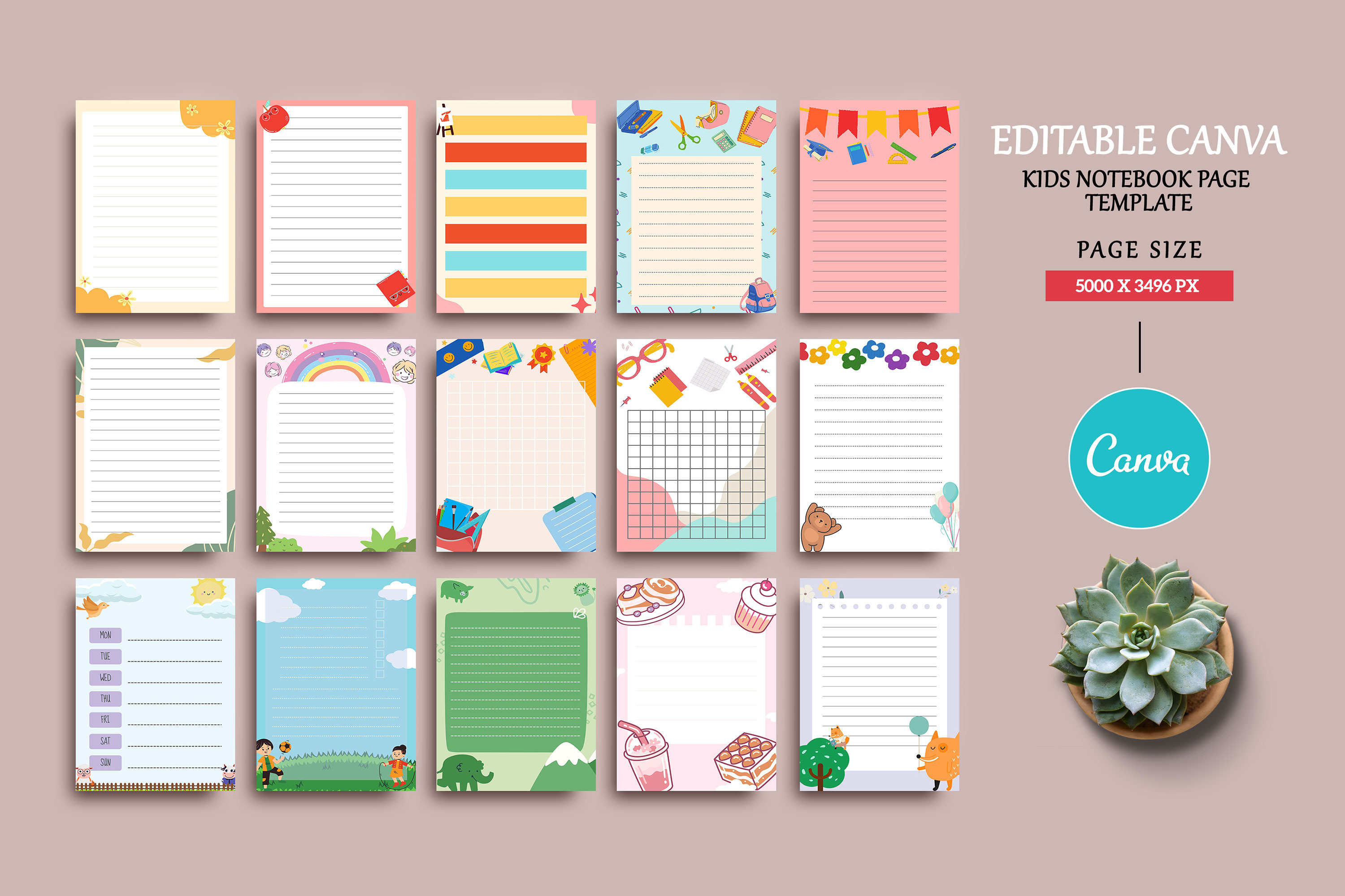 Kids notebook page template, a Stationery Template by Ultimate Template ...