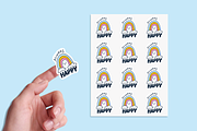 Sticker sheet mockup, a Product Mockup by PixtorDesigns