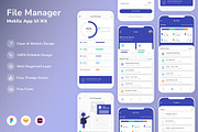 File Manager Mobile App UI Kit, an UI Kit Template by Betush