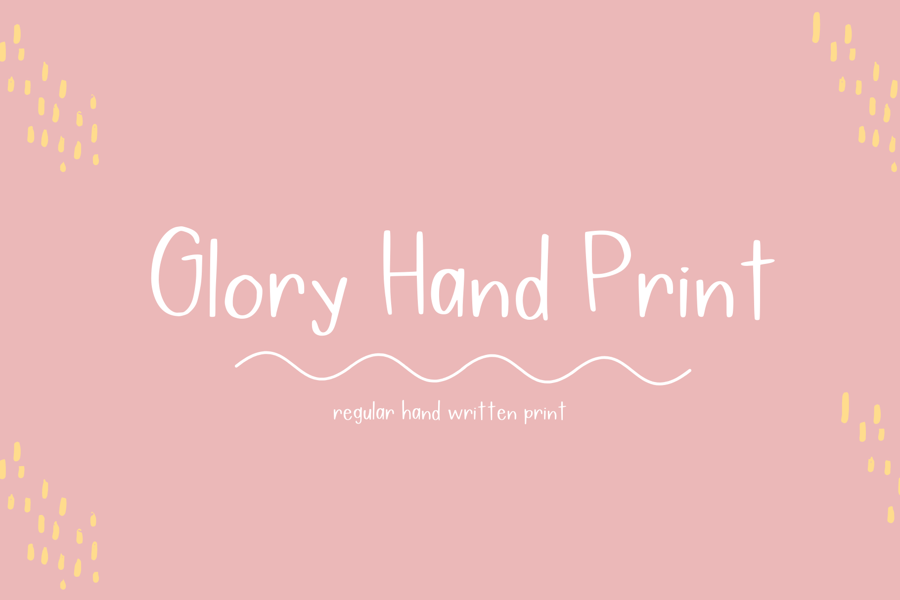 Glory Hand Print - Handwriting Font, a Handwritten Font by lovetistrue