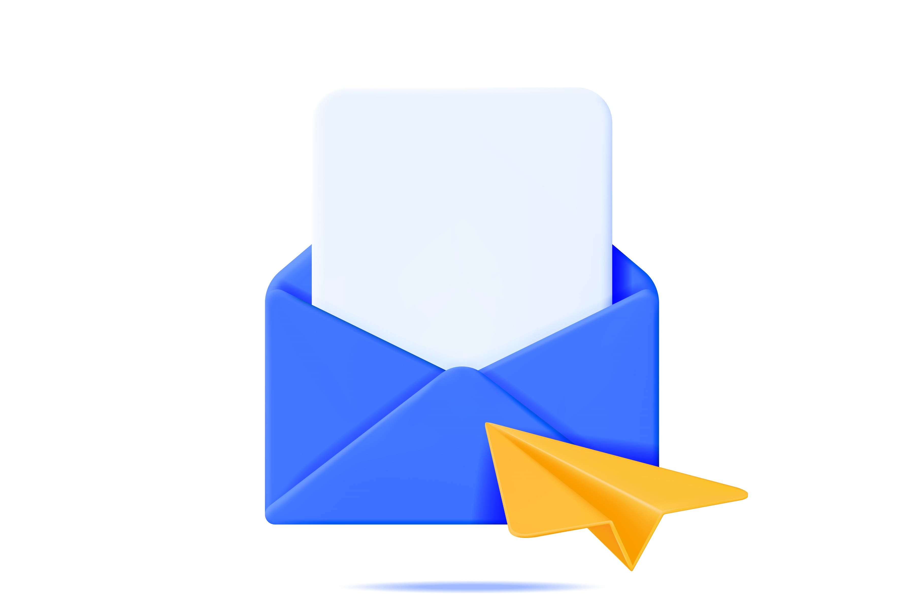 3D Mail Envelope and Paper Plane, an Object Graphic by Abscent