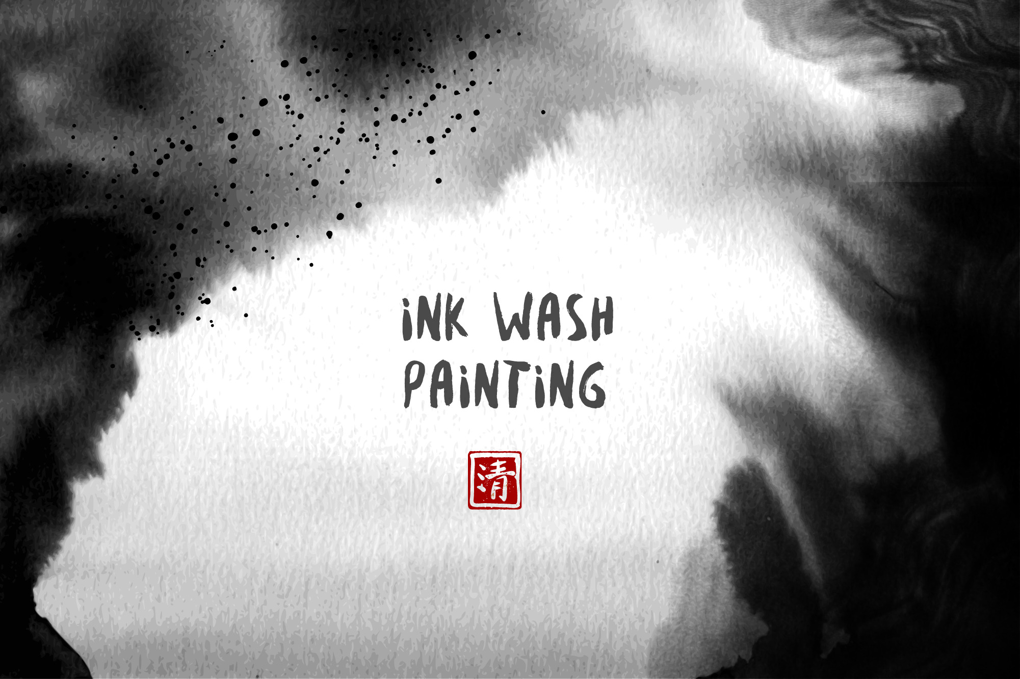 Vector ink wash painting, part 2, a Texture Graphic by Elina_Li