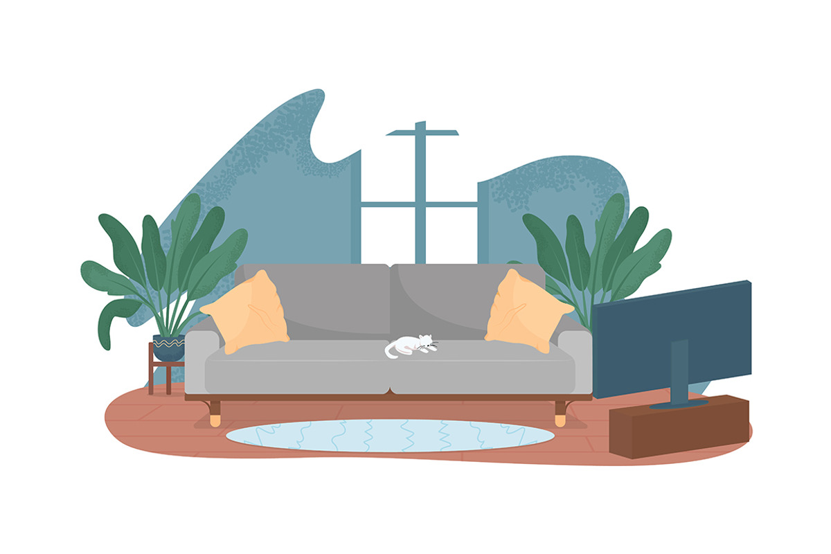 Home interior illustrations bundle, a Work Illustration by IMG visuals ...
