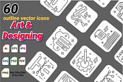 Art & Designing outline icons, an Icon by Color Cubes