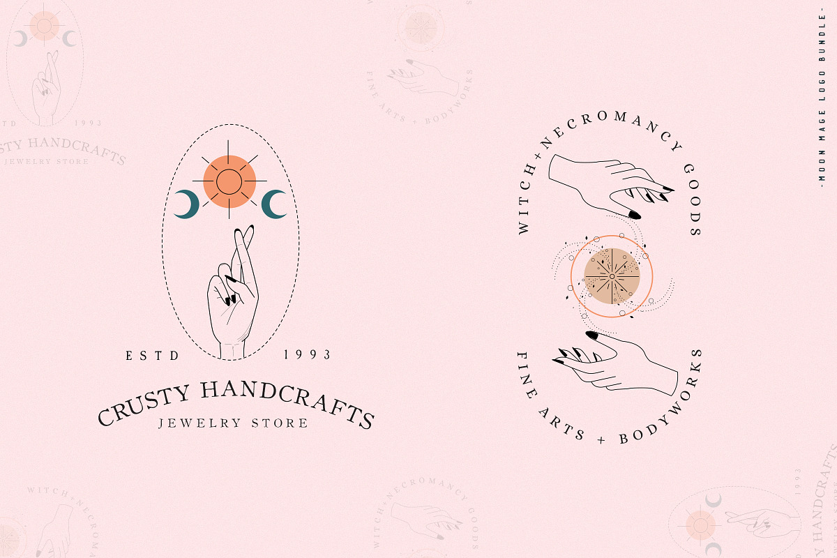 Moon Mage Logo Bundle, a Branding & Logo Template by SNIPESCIENTIST