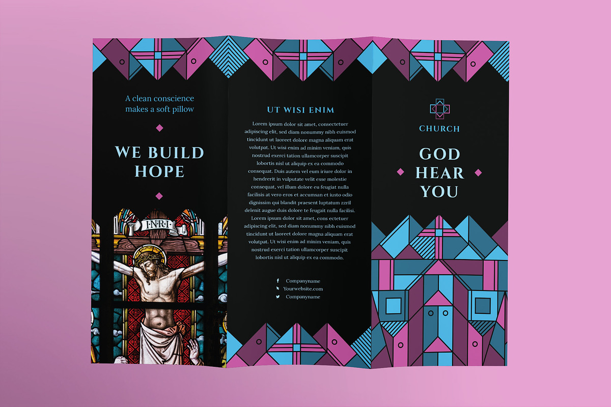 Church Brochure Trifold, a Brochure Template by TemplatesNow!