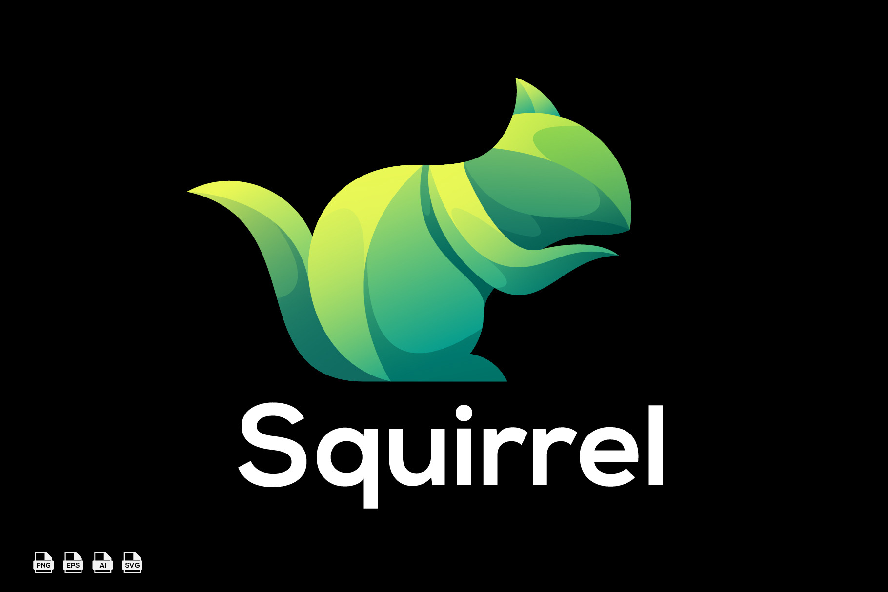 Squirrel gradient design logo, a Branding & Logo Template by LOGTURNAL ...
