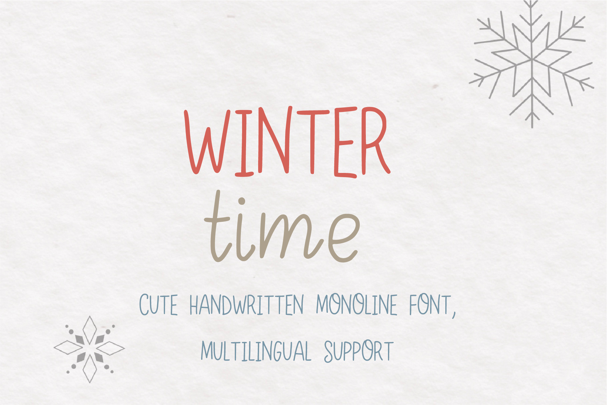 Cute kids monoline handwritten font