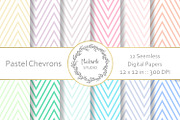 Pastel Chevron digital paper | Graphic Patterns ~ Creative Market