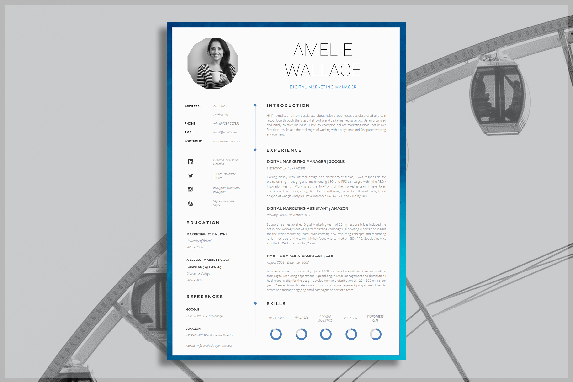 Resume Template | CV Template, a Resume Template by introDuice - CV ...