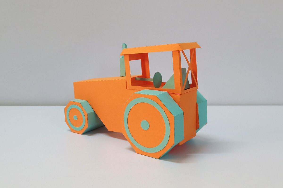 DIY Road Roller - 3d papercraft, a Templates & Theme by PAPER amaze