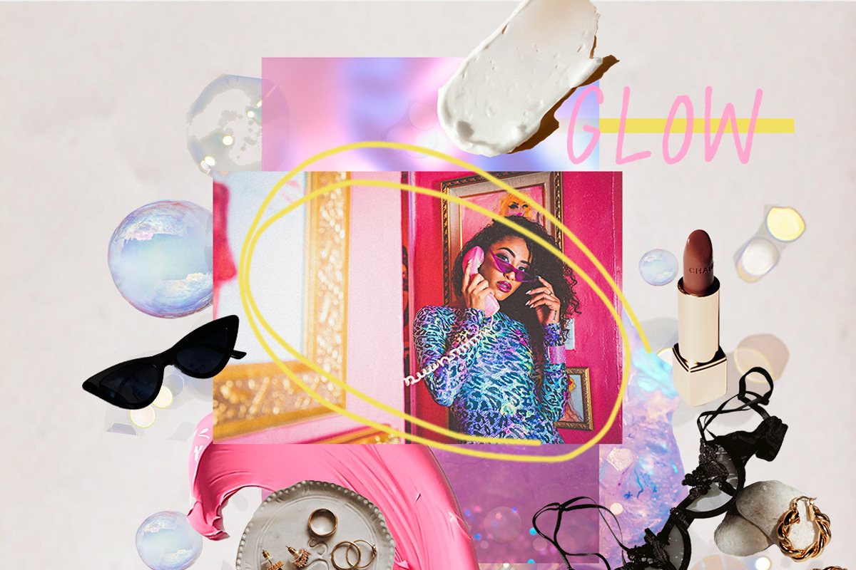Woman glow Collage Cuts out element, an Object Graphic by 60secondsArt