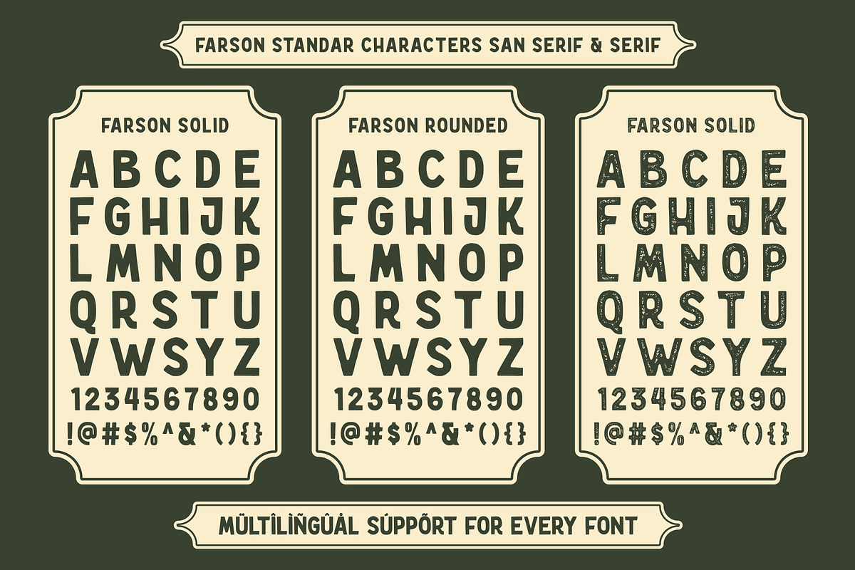 Farson - Vintage Typeface, a Sans Serif Font by Garisman Std