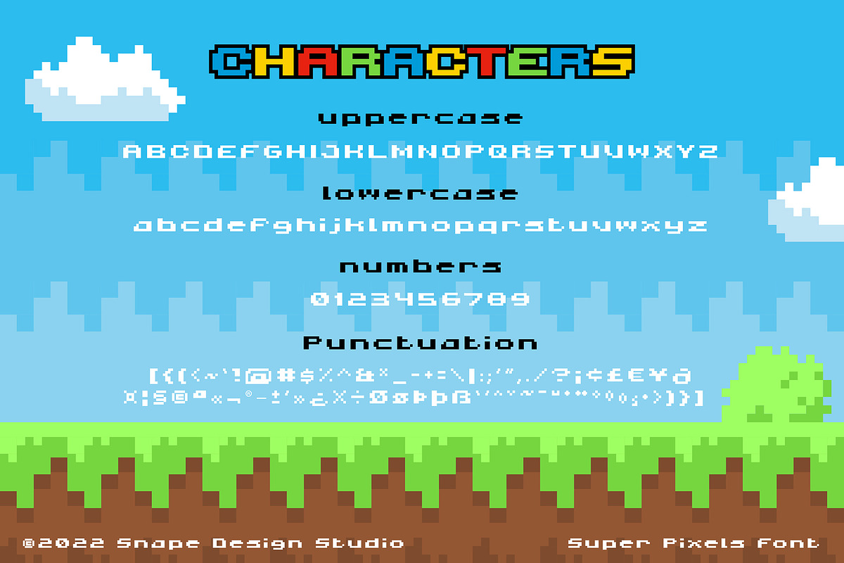 Super Pixels - Pixel Font
