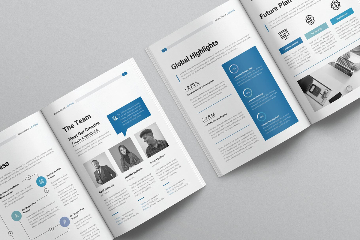 Annual Report Template, a Brochure Template by DesignCrest
