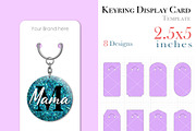 8 Keyring Display Card Svg 2.5x5, a Card Template by Paperboxshop ...