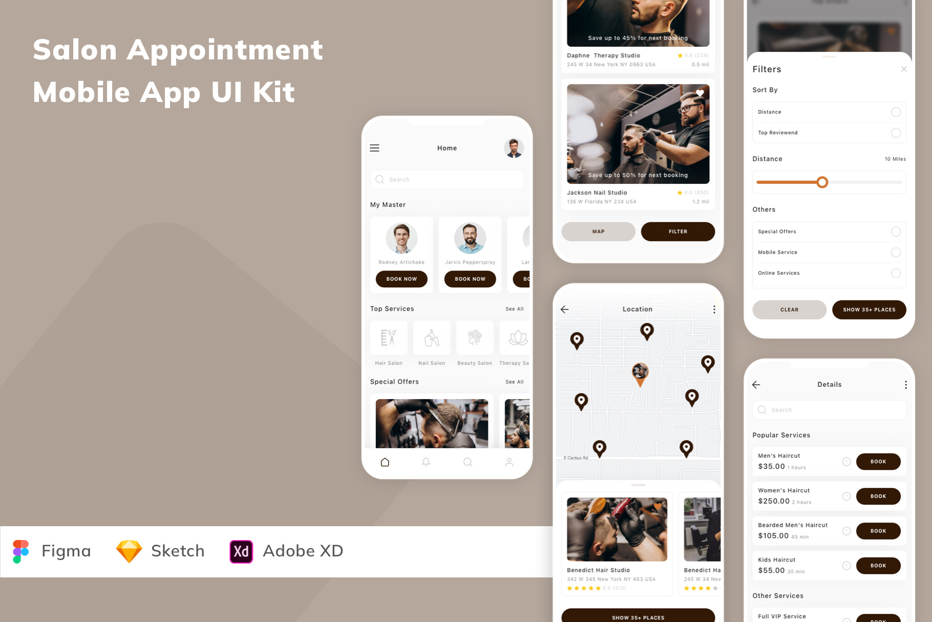 Salon Appointment Mobile App UI Kit, an UI Kit Template by Betush