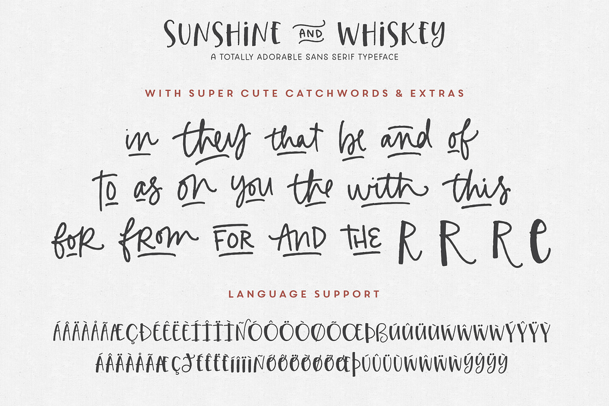 NEW | Sunshine & Whiskey Typeface, a Handwritten Font by Callie Rian & Co.