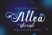 New Allea Script, a Script Font by Olexstudio